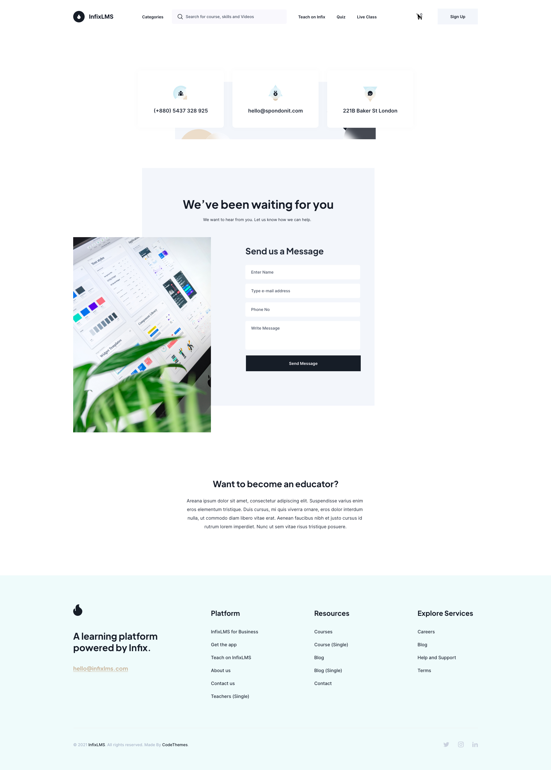 EduMe Theme | Infix LMS Laravel Learning Management System by CodeThemes EduMe Theme | Infix LMS Laravel Learning Management System by CodeThemes